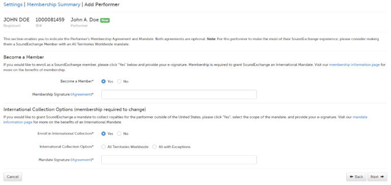 SoundExchange Direct Update: Membership Summary ...