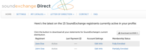 SoundExchange Direct Update: Membership Summary ...
