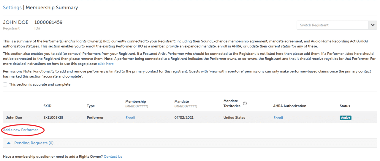 SoundExchange Direct Update: Membership Summary ...